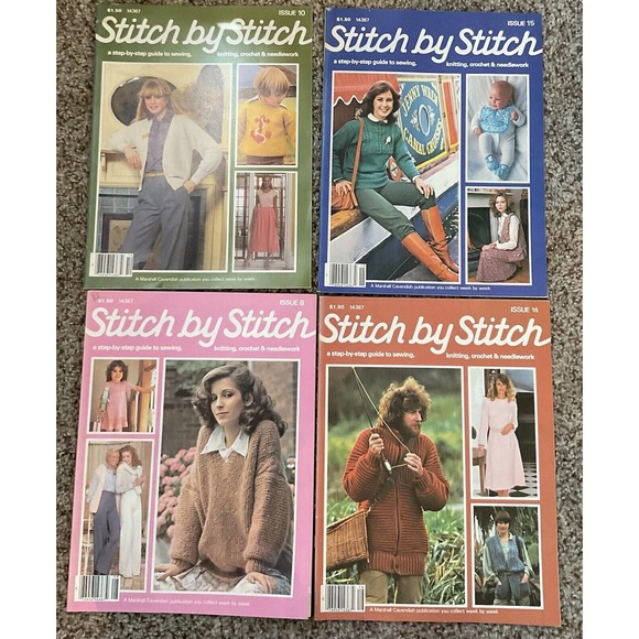 Marshall | Art | Vintage 982 Stitch By Stitch Eight Magazines | Poshmark